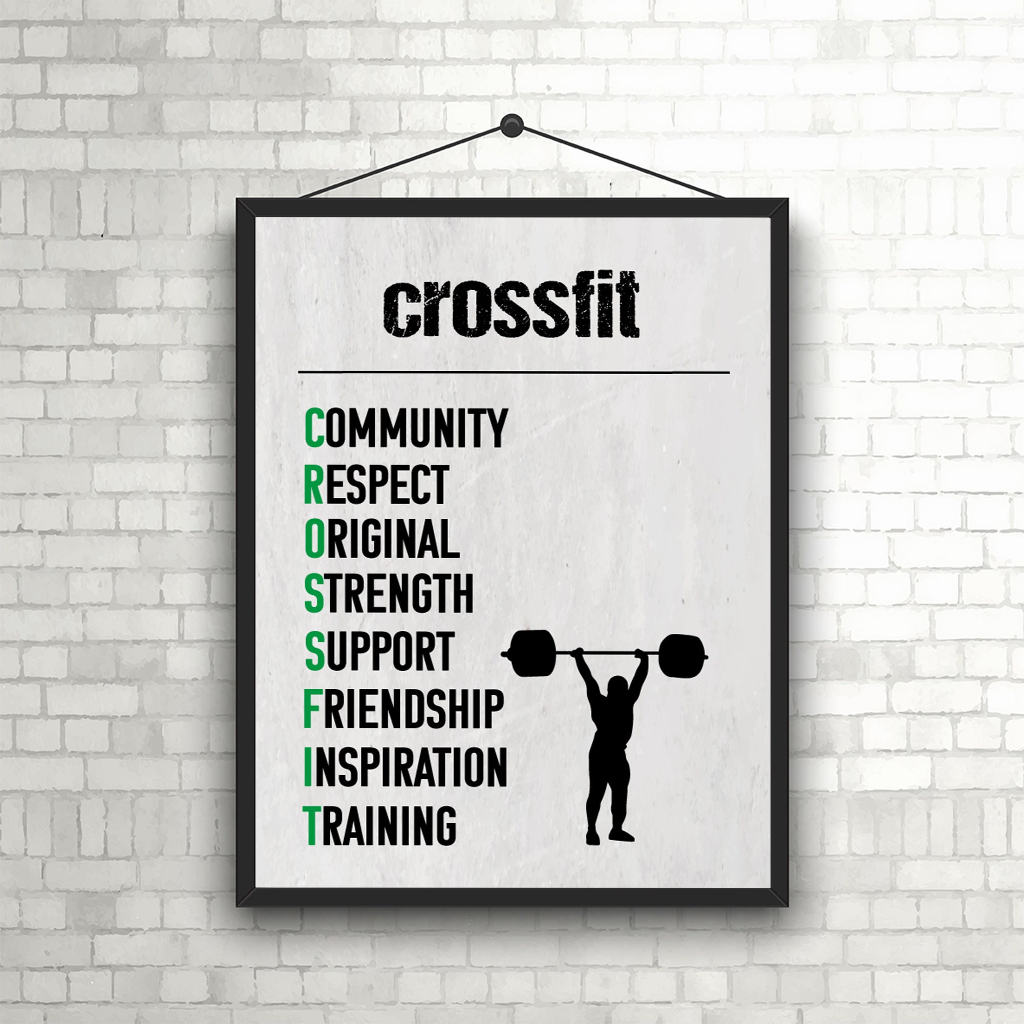 Crossfit Definition Print: Gym Motivation, Bodybuilding Gift (digital ...