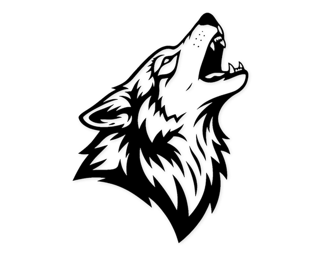 Howling Wolf Profile Svg Png: Cut Ready Digital Design for Cricut ...