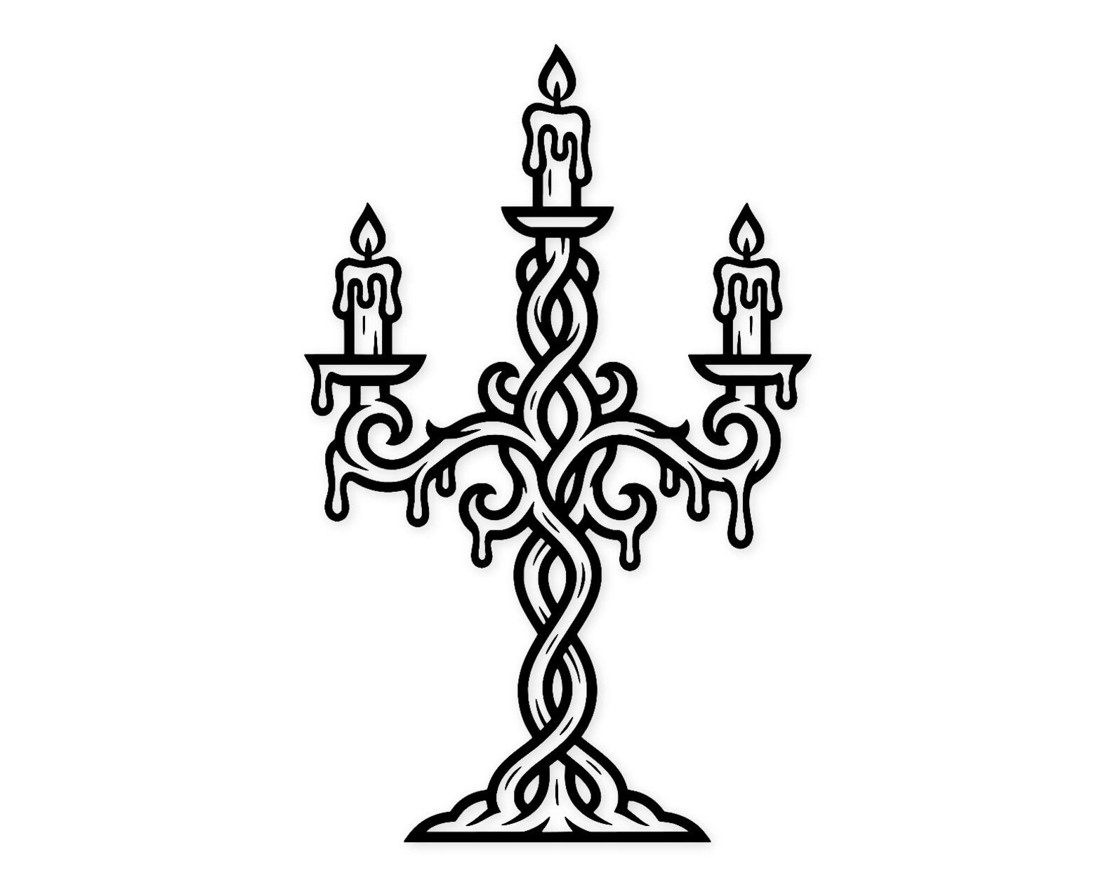 Candelabra Svg Png: Gothic Style Cut File for Decorations - Etsy