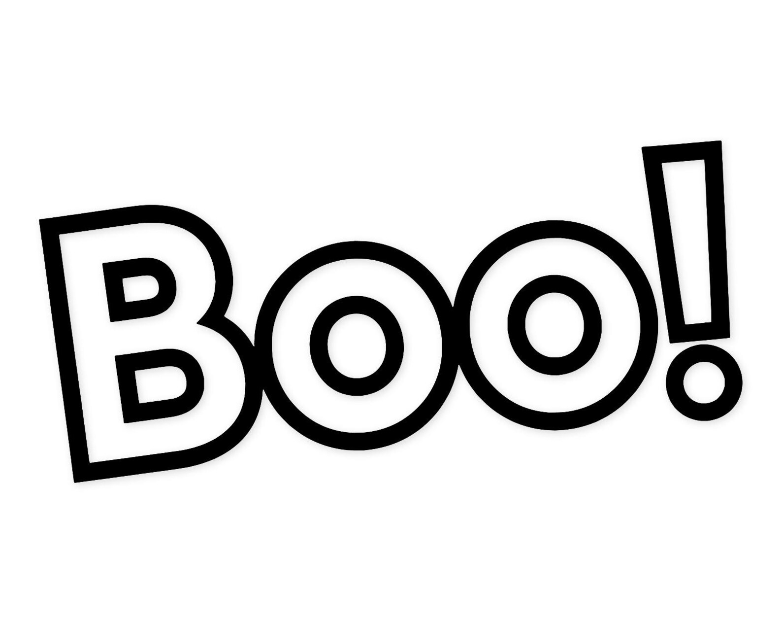 Boo! Typography Svg Png: Bold High Contrast Cut File for Halloween ...