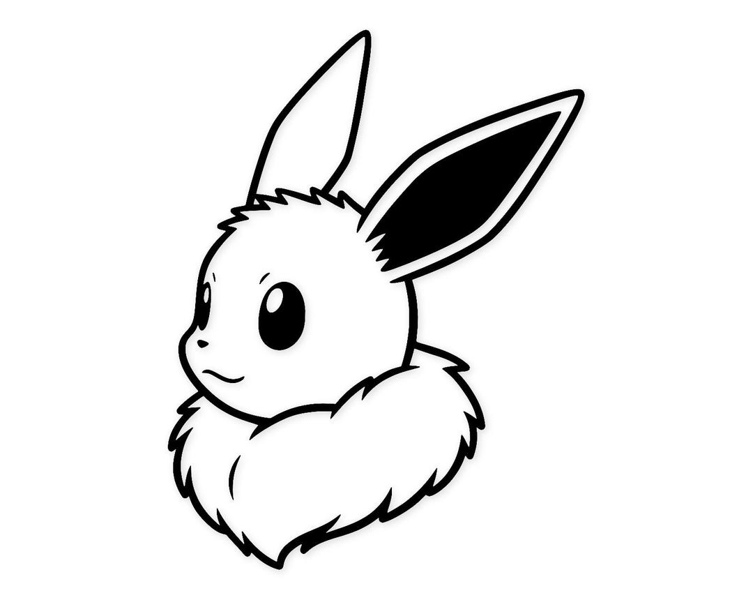 Eevee Icon Svg Png: Minimalist Design for Stickers - Etsy