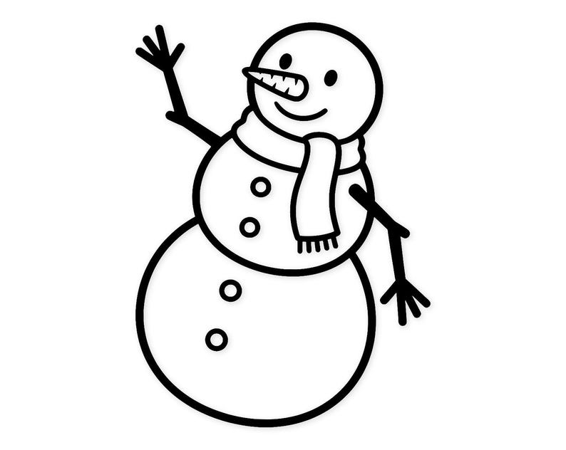 Waving Snowman Svg Png: Bold Cut File for Holiday Crafts - Etsy Australia
