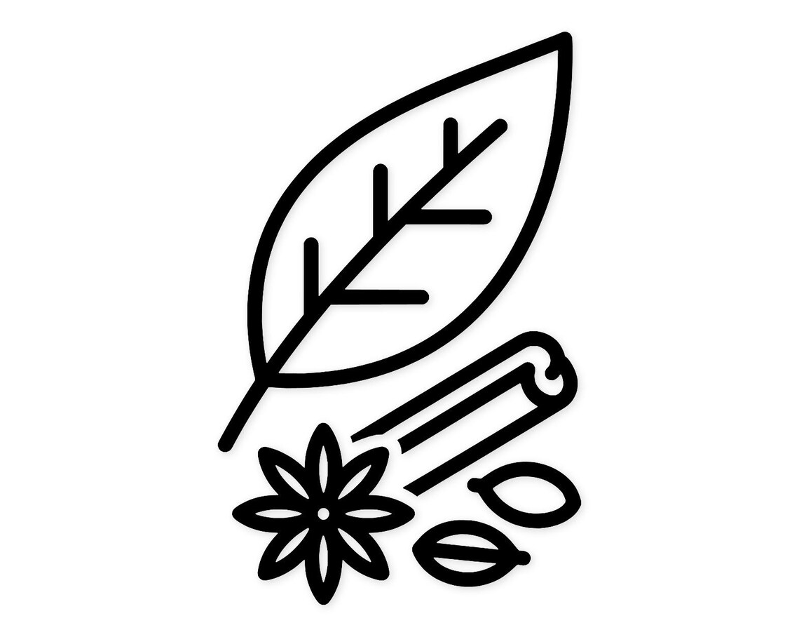 Chai Leaf Icon Svg Png: Cut Ready Digital Design for Cricut Silhouette ...
