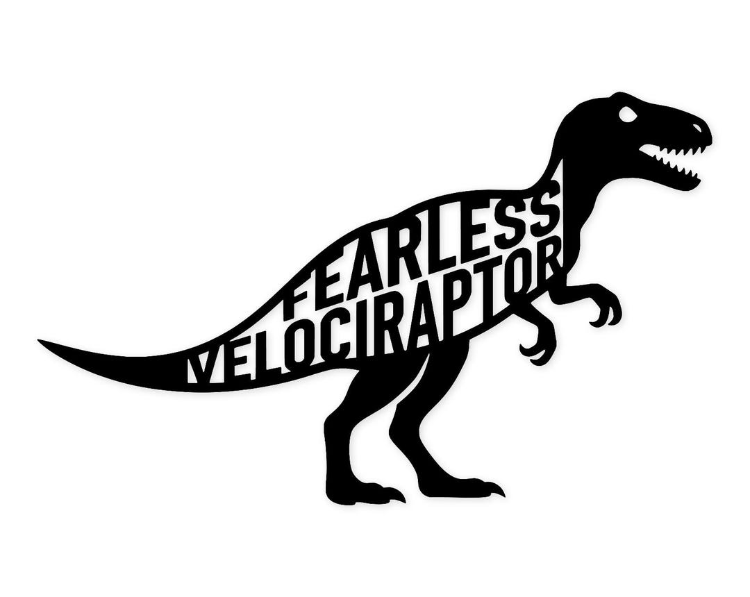Dino Fearless Typography Svg Png: Bold Dinosaur Design for Posters - Etsy