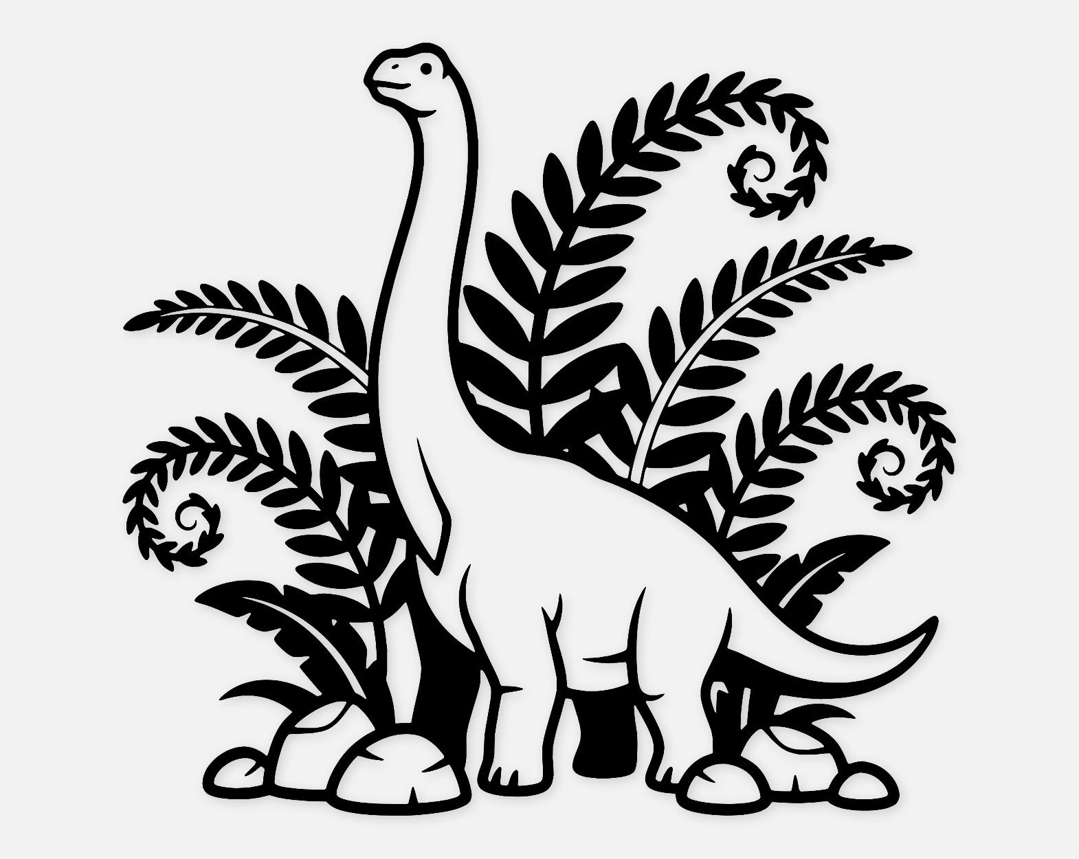 Brachiosaurus Garden Svg Png: Cut Ready Digital Design for Cricut ...