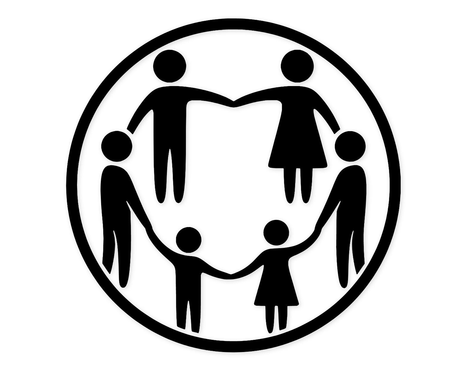 Family Circle Icon Svg Png: Hand-drawn Design for Home Decor - Etsy