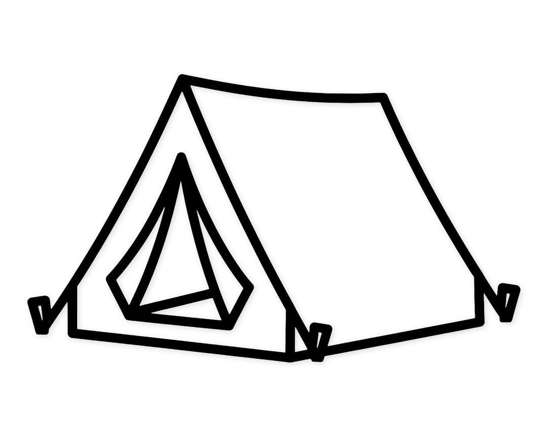 Tent Icon Svg Png: Bold Outline for Camping Crafts - Etsy