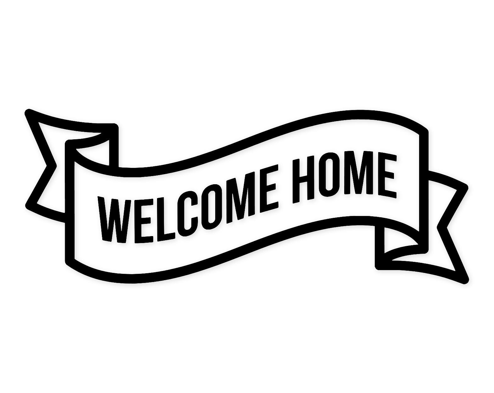 Welcome Home Banner Svg Png: Cut Ready Digital Design for Cricut ...