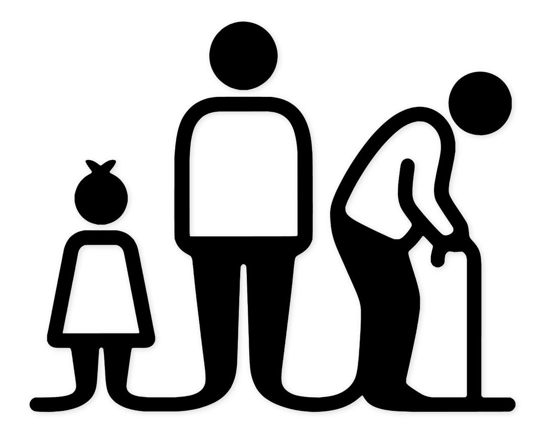 Generations Together Svg Png: Bold Silhouette for Family Projects - Etsy