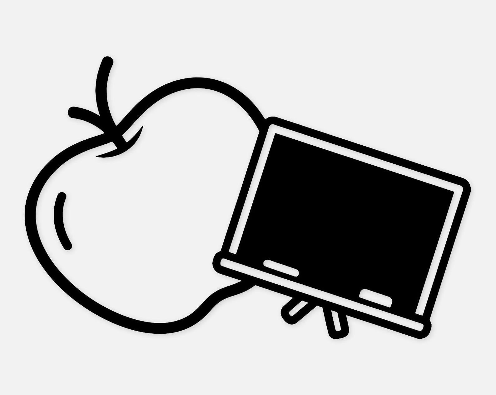 Apple Chalkboard Svg Png: Bold Outline Design for Teaching Essentials ...