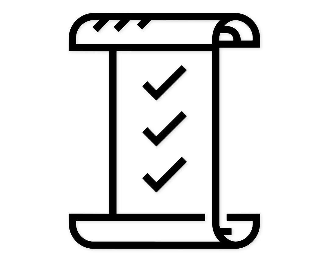 Done List Scroll Svg Png: Bold Line Art for Cricut Projects - Etsy