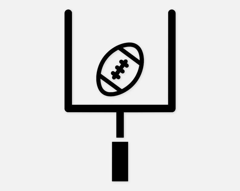 Goal Posts and Ball Svg Png: Minimalist Cut File for Football Designs ...