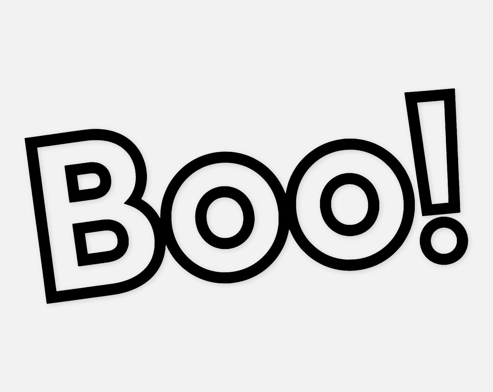 Boo! Typography Svg Png: Bold High Contrast Cut File for Halloween ...