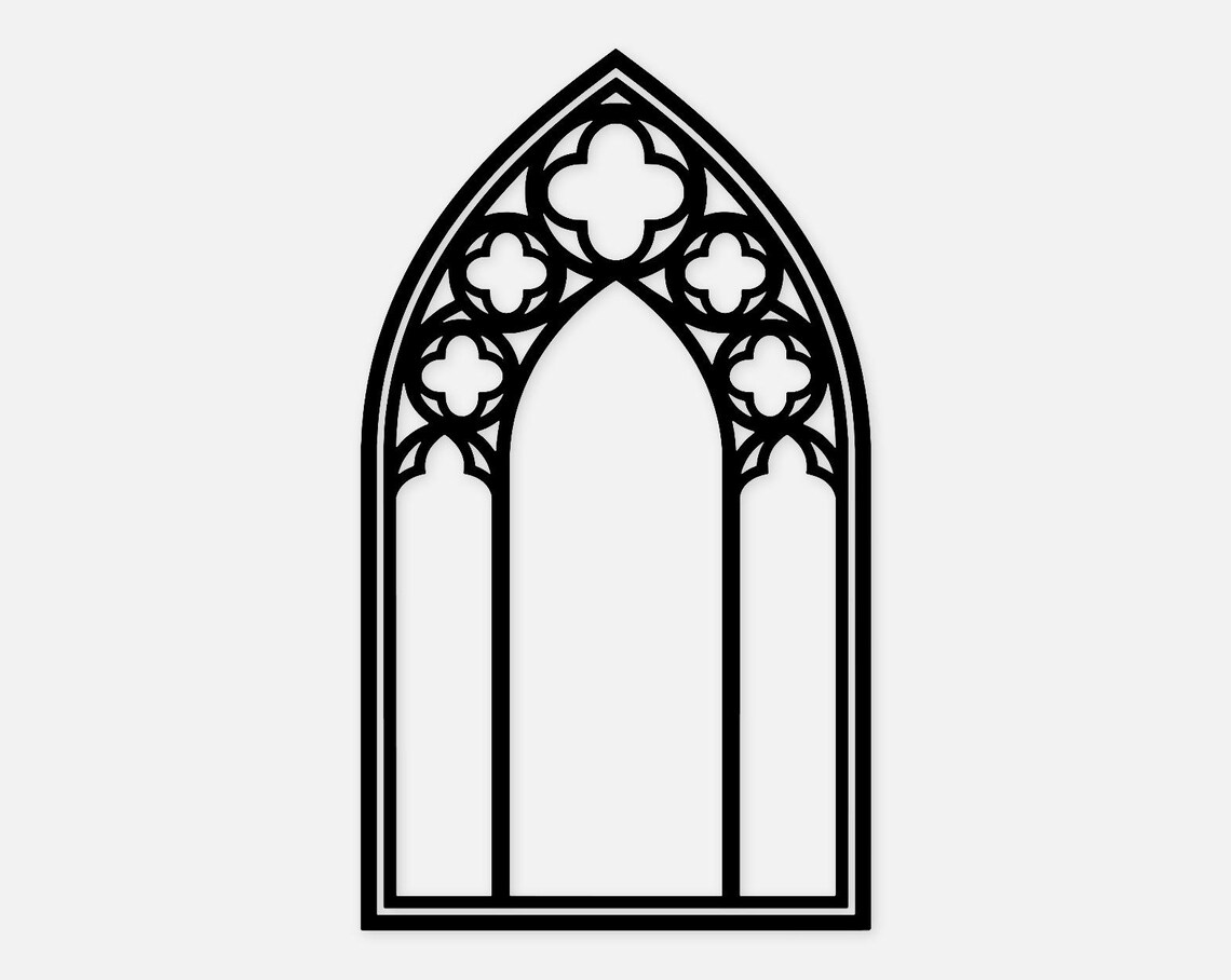 Victorian Window Frame Svg Png: Bold Lines for Home Décor - Etsy