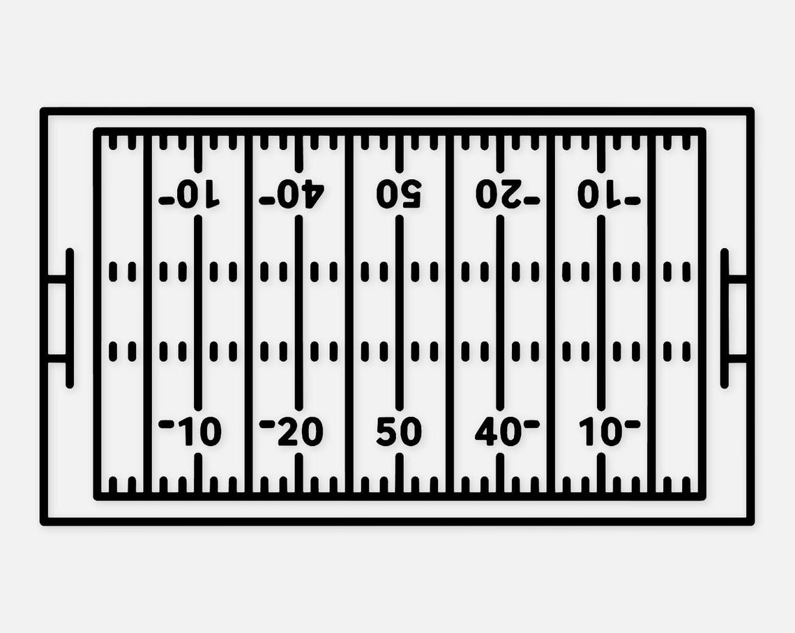 Football Field Outline Svg Png: Cut Ready Digital Design for Cricut ...
