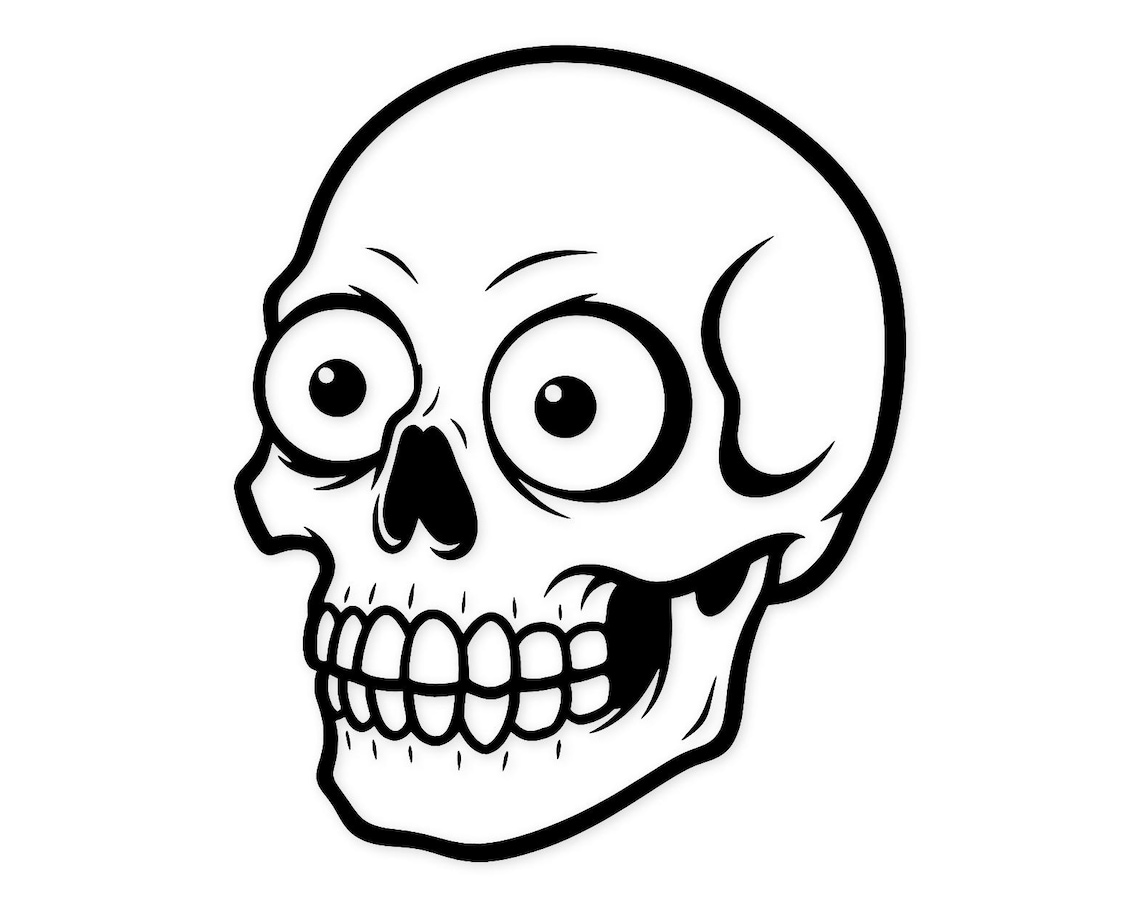 Skull With Googly Eyes Svg Png: Whimsical Digital Design for Stickers ...