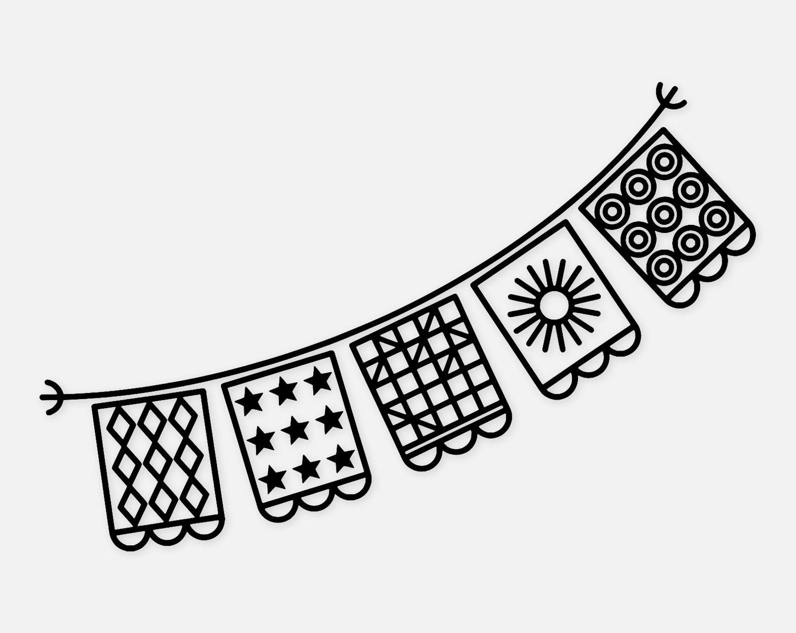 Papel Picado Banner Svg Png: Bold Cut File for T-shirts and Decor - Etsy