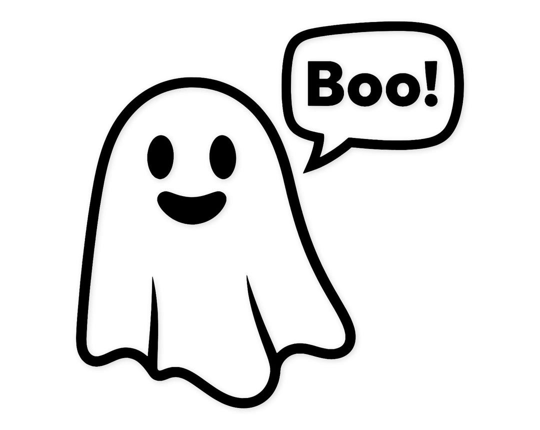 Boo Ghost Icon Svg Png: Cut Ready Digital Design for Cricut Silhouette ...