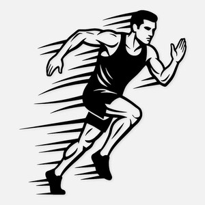 Runner in Motion Svg Png: Cut Ready Digital Design for Cricut ...