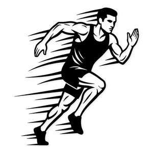 Runner in Motion Svg Png: Cut Ready Digital Design for Cricut ...