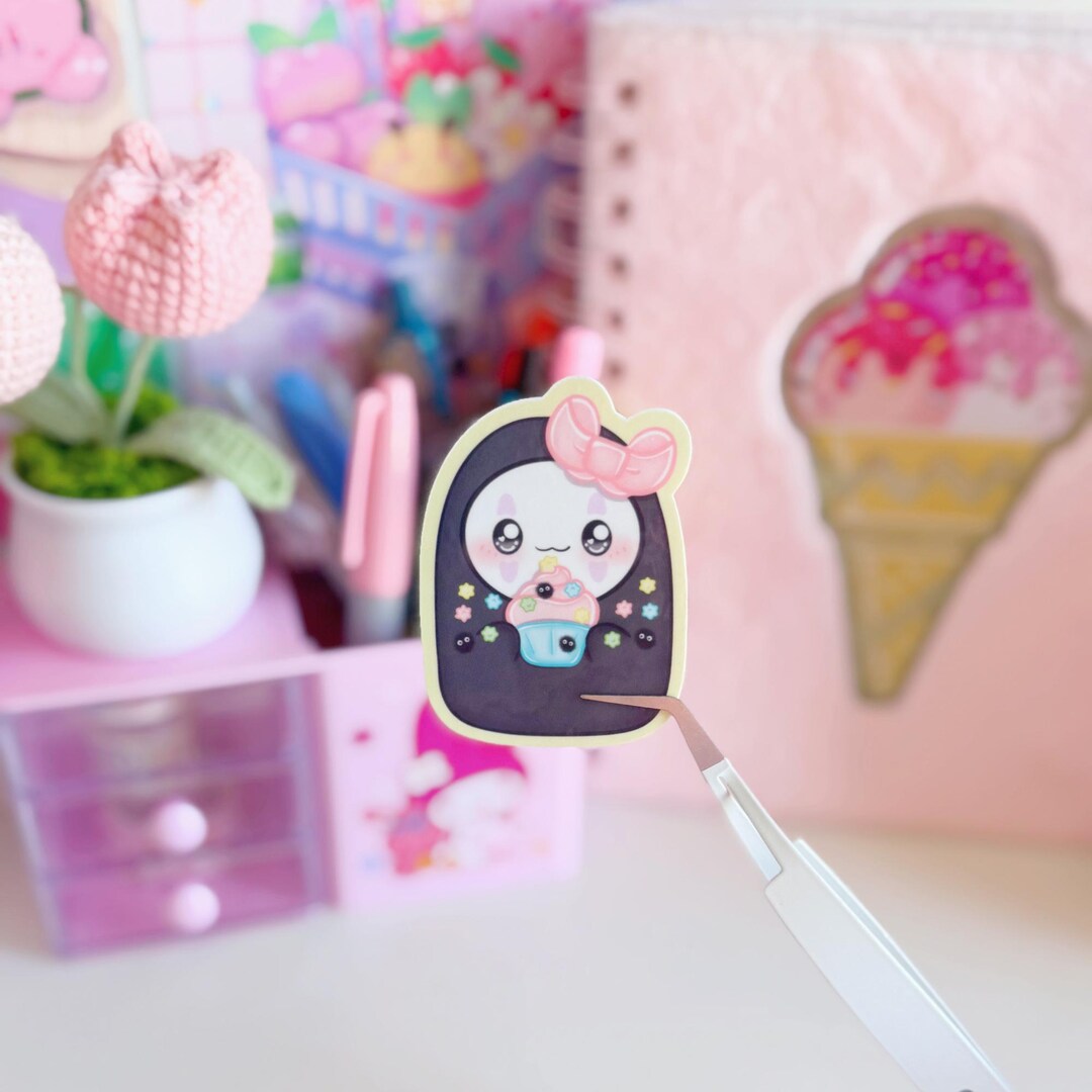 Cute No Face Vinyl Sticker - Etsy