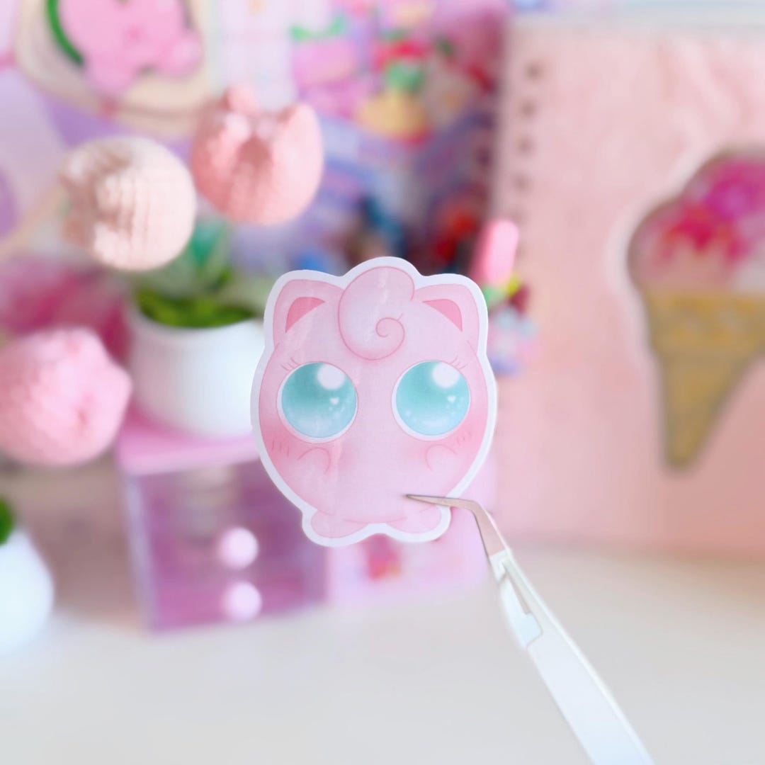 Cute Jigglypuff Vinyl Sticker - Etsy