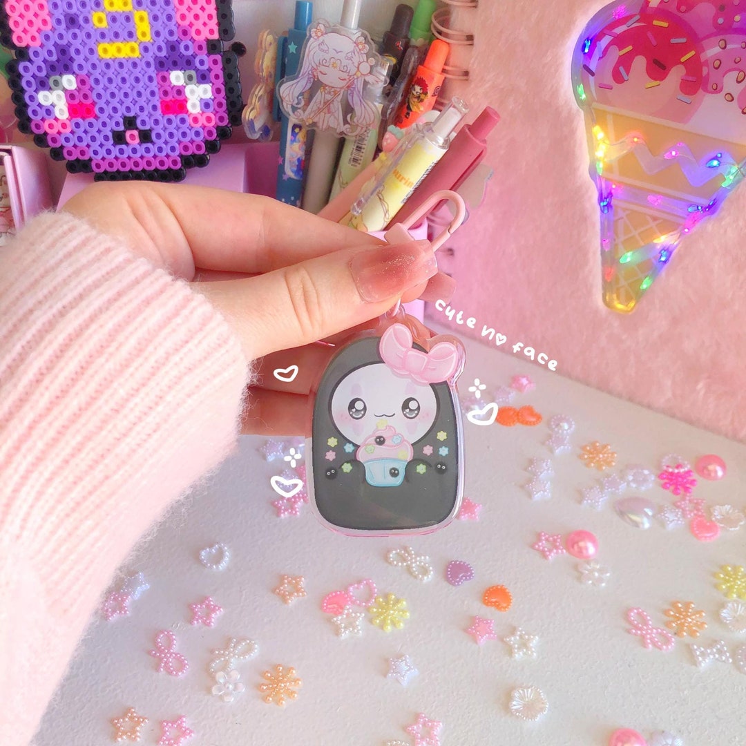 Cute No Face Acrylic Keychain - Etsy