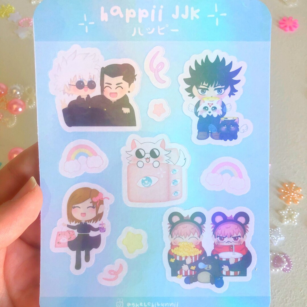 Cute Happy JJK Sticker Sheet - Etsy