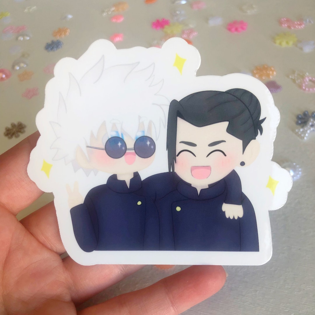 Cute Gojo & Geto Sticker JJK, Laptop Sticker, Water Bottle Sticker ...