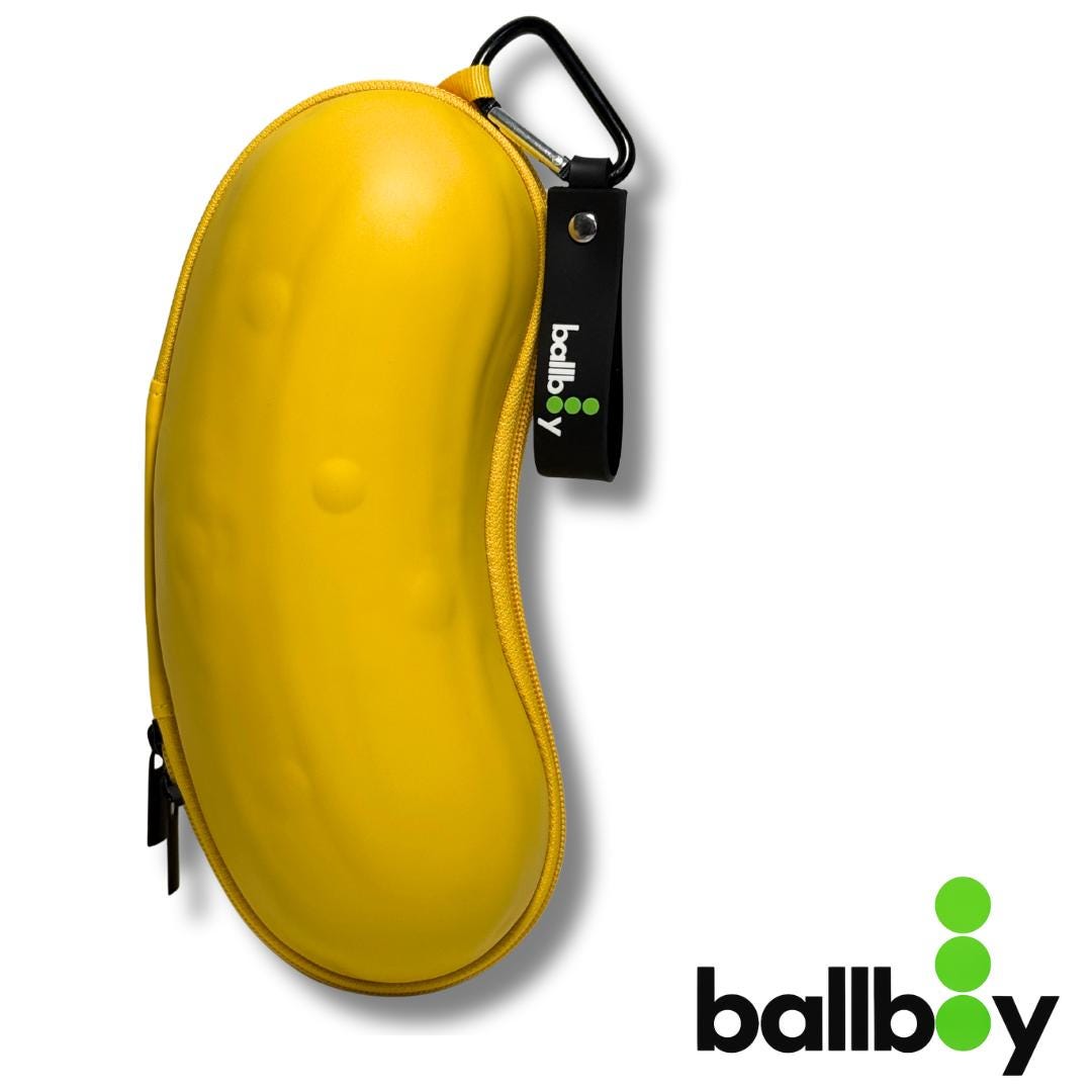 Ballboy™ – Yellow Pickleball Holder | Fun Pickle-shaped Case for 3 ...