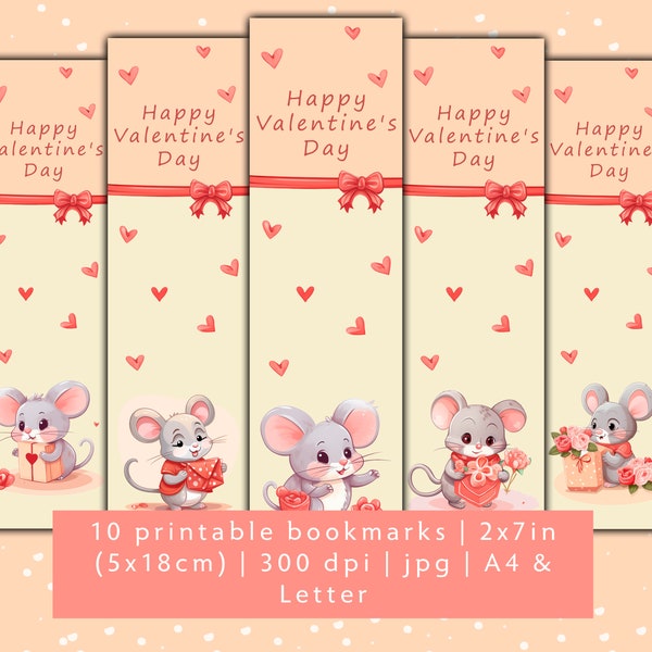 Valentine Bookmark - Etsy