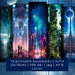 10 Futuristic Cities Bookmark Designs, Digital Download Bookmark JPG ...
