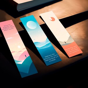 30 Motivational Quotes Bookmark Designs, Bookmark Set, Separate PNG ...