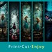 10 Alice in Wonderland Bookmark Designs, Bookmark Set JPG, Printable ...