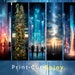 10 Futuristic Cities Bookmark Designs, Digital Download Bookmark JPG ...