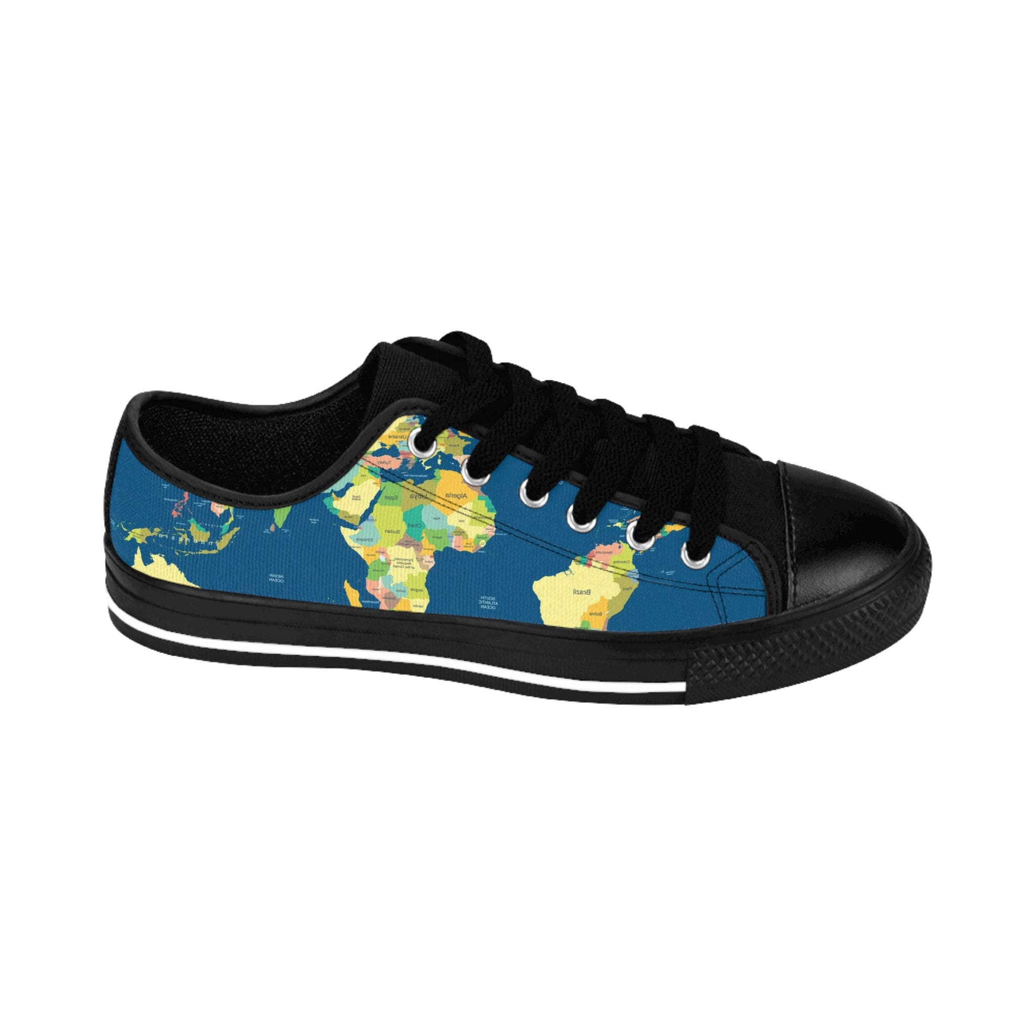 World Map Women's Sneakers/ Map - Etsy