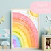 Watercolour Rainbow Affirmations Personalised Playroom or Nursery ...