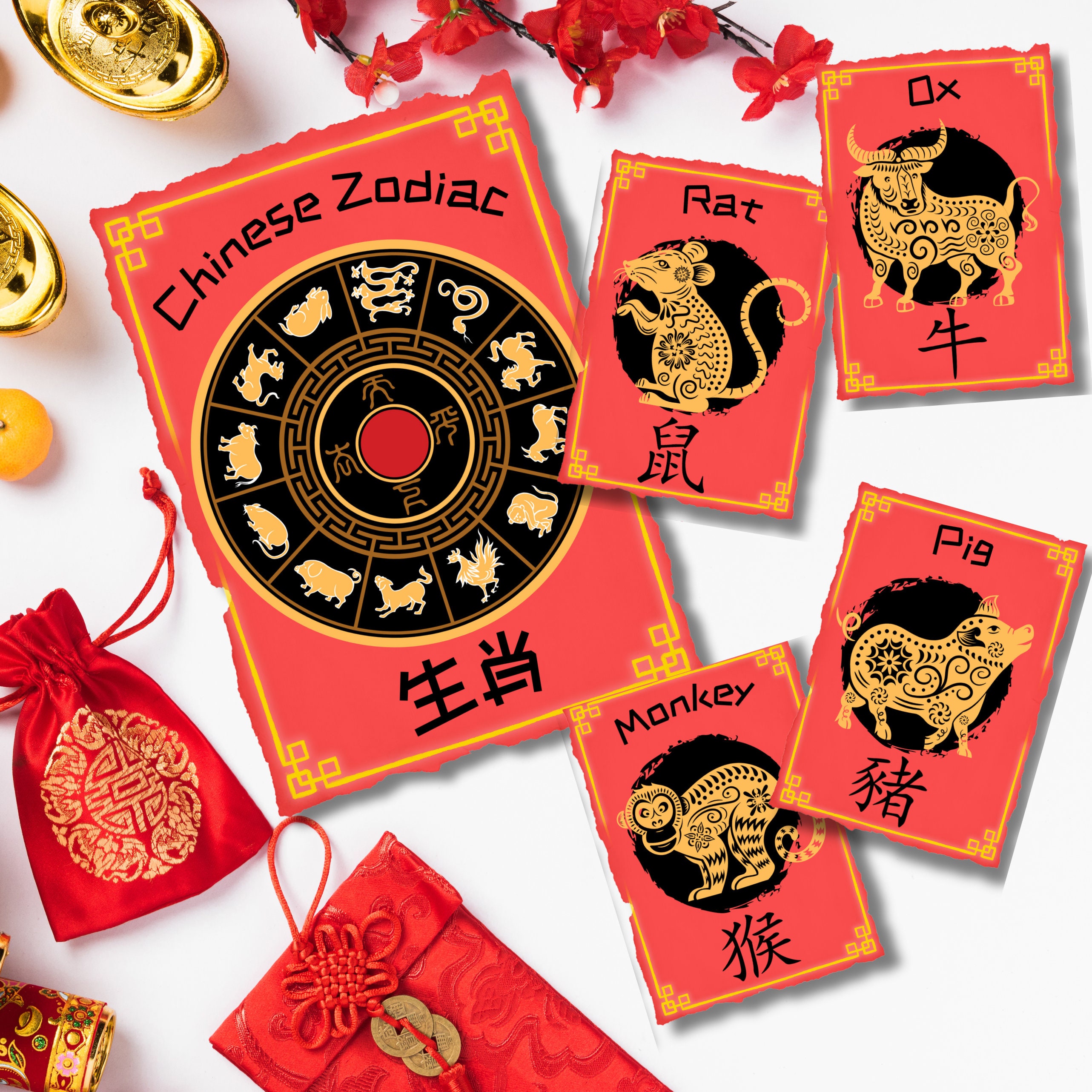 Lunar New Year Chinese New Year Chinese Zodiac Poster and Flashcards ...