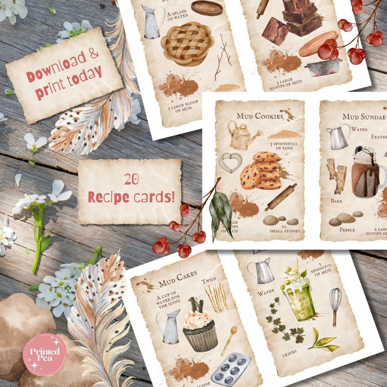 Mud Kitchen Recipe Flash Cards | Early Years Resources | Home Education ...