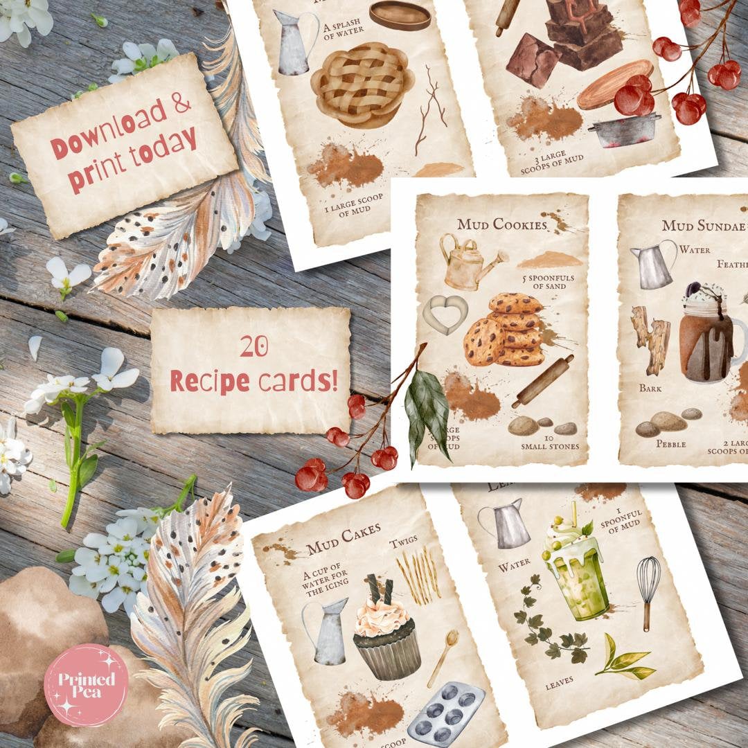 Mud Kitchen Recipe Flash Cards Early Years Resources Home Education ...