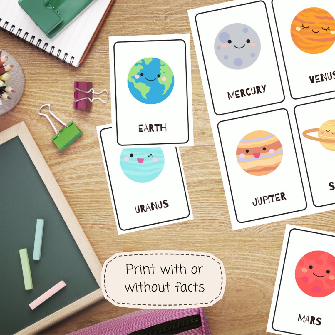 Solar System Montessori Educational Flashcards Printable Montessori ...