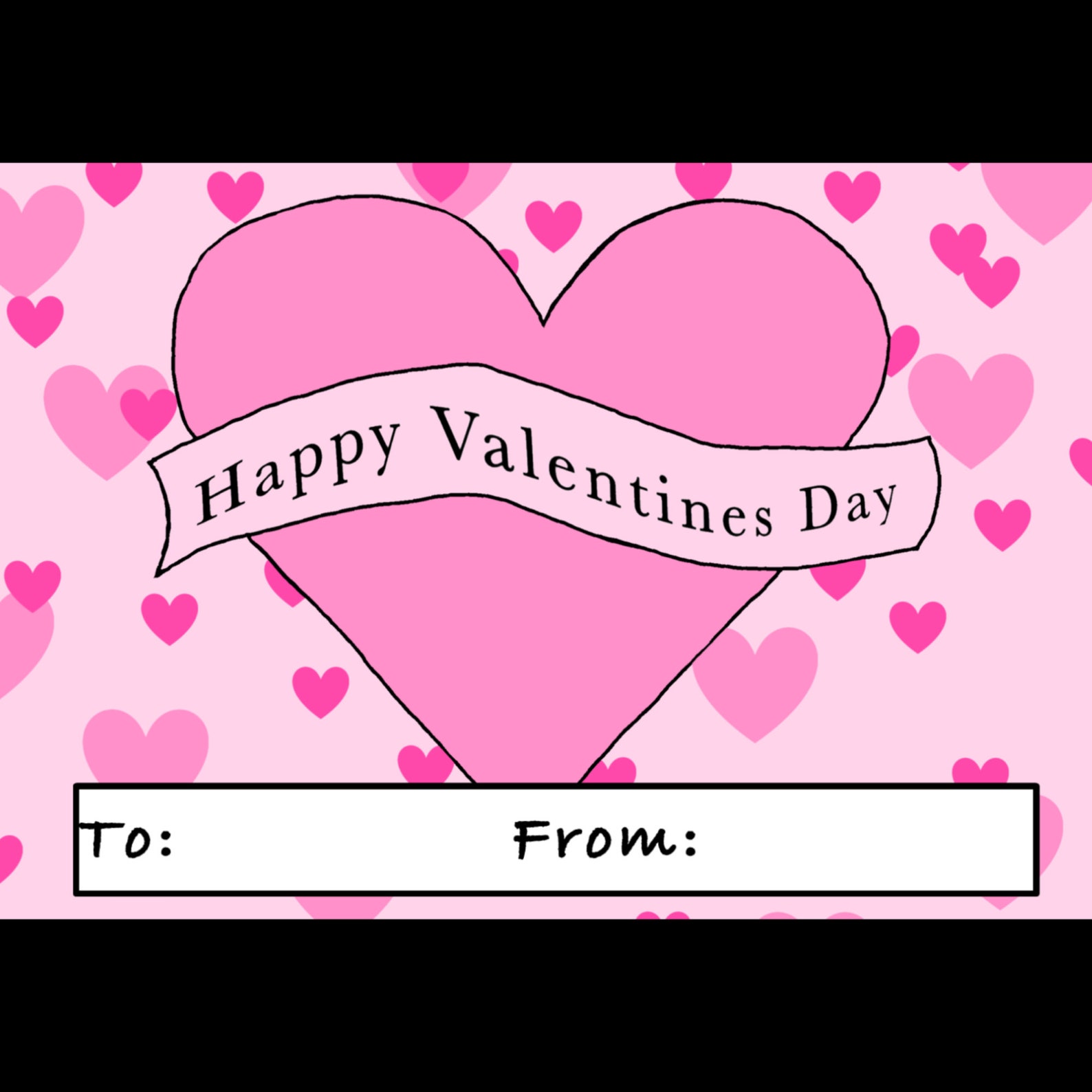 Mini Kids Valentines Cards, Girls Hearts Valentine Card Set, Childrens ...