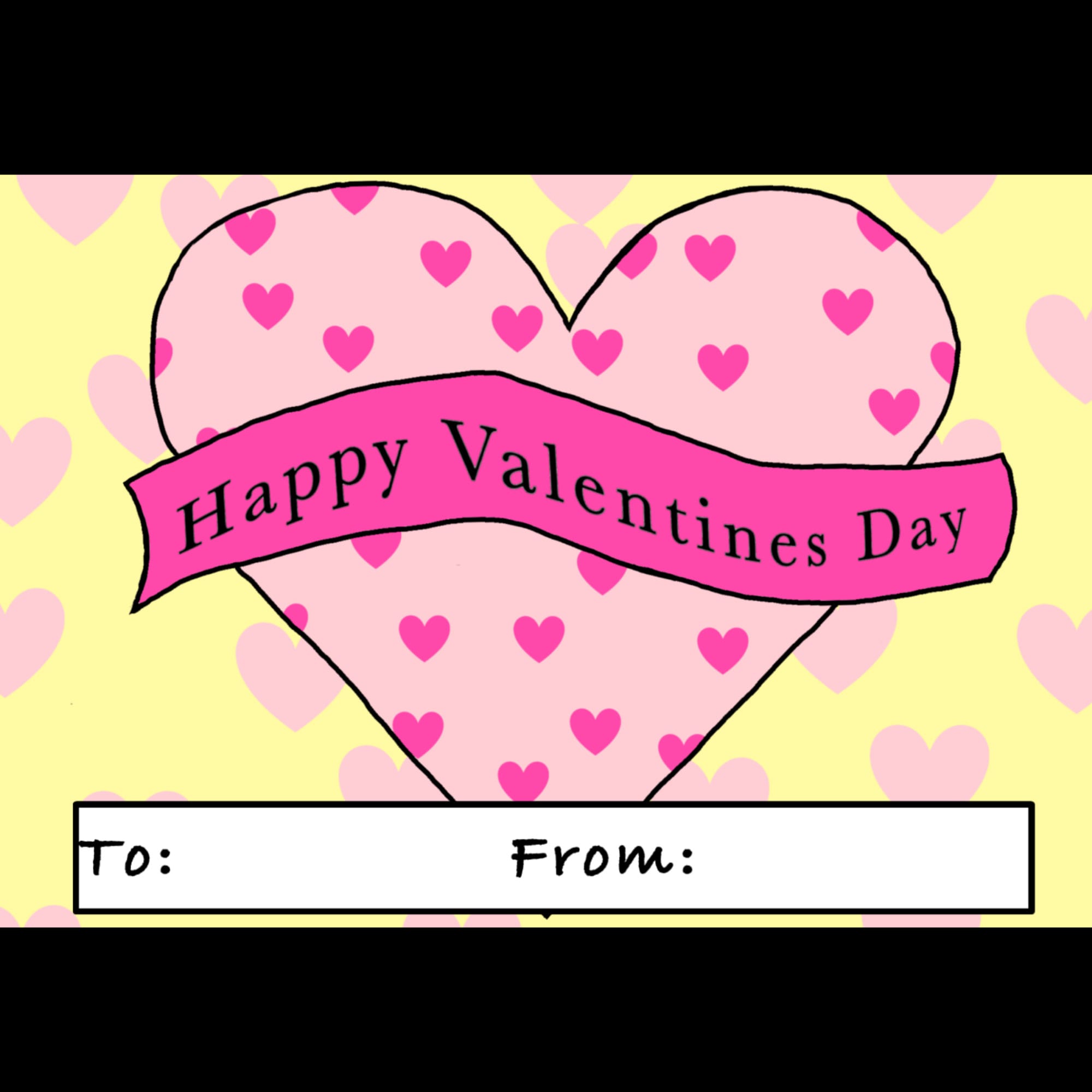 Mini Kids Valentines Cards, Girls Hearts Valentine Card Set, Childrens ...