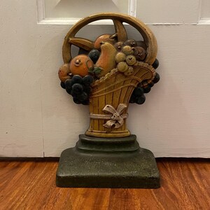 Antique Judd Cast Iron Fruit Basket Doorstop - Etsy