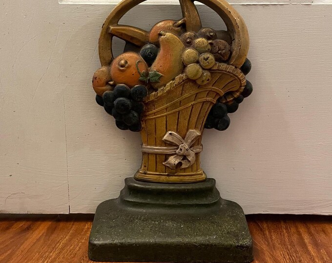 Antique Judd Cast Iron Fruit Basket Doorstop - Etsy