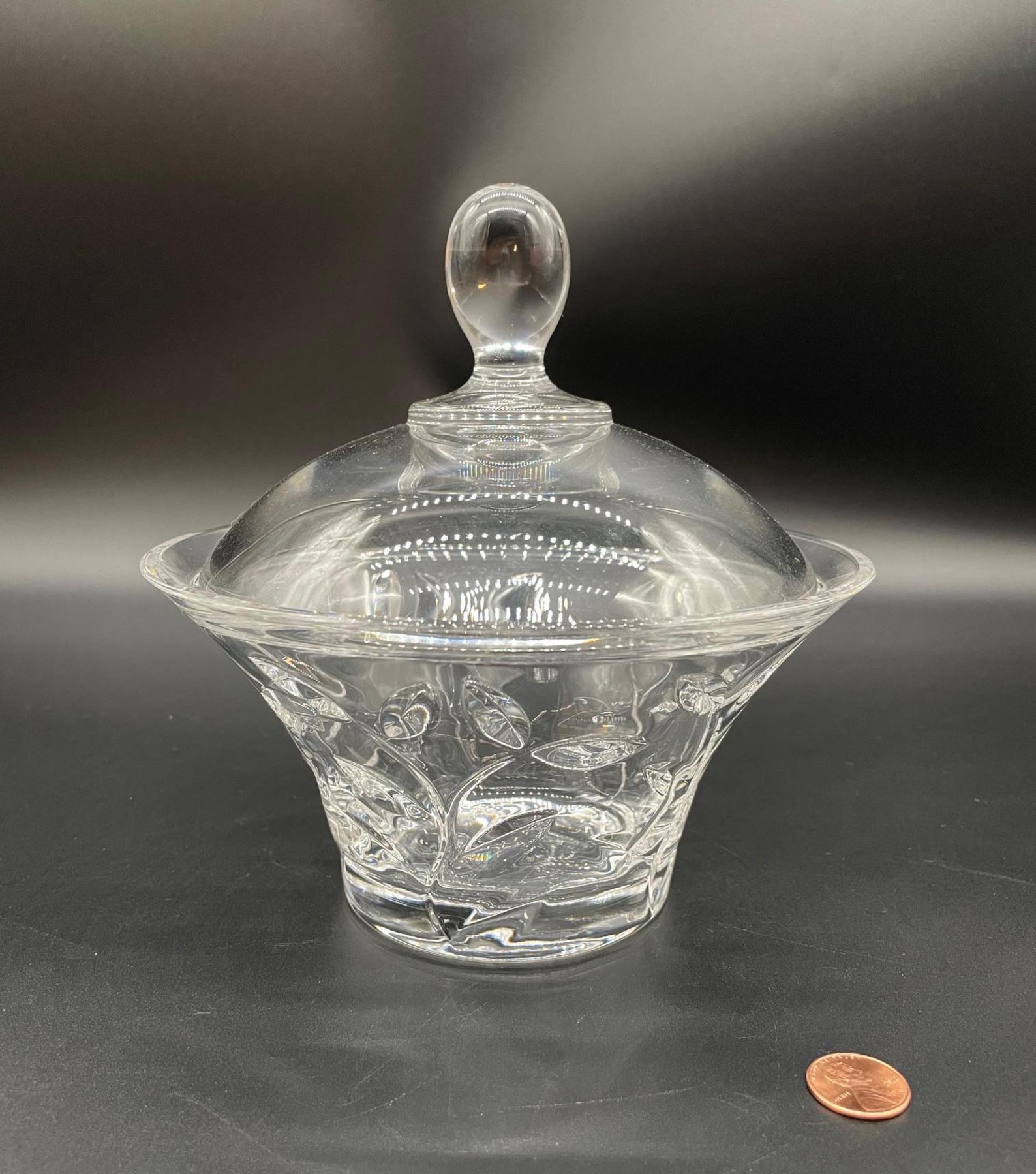 Vintage Pressed Glass Candy Dish With Lid - Etsy
