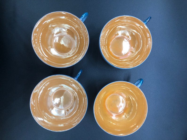 Takito TT Japanese Lusterware Vintage Cups and Saucers With Luncheon ...