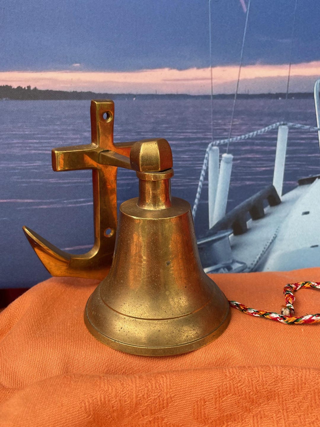 Solid Brass Nautical Theme Bell and Anchor - Etsy