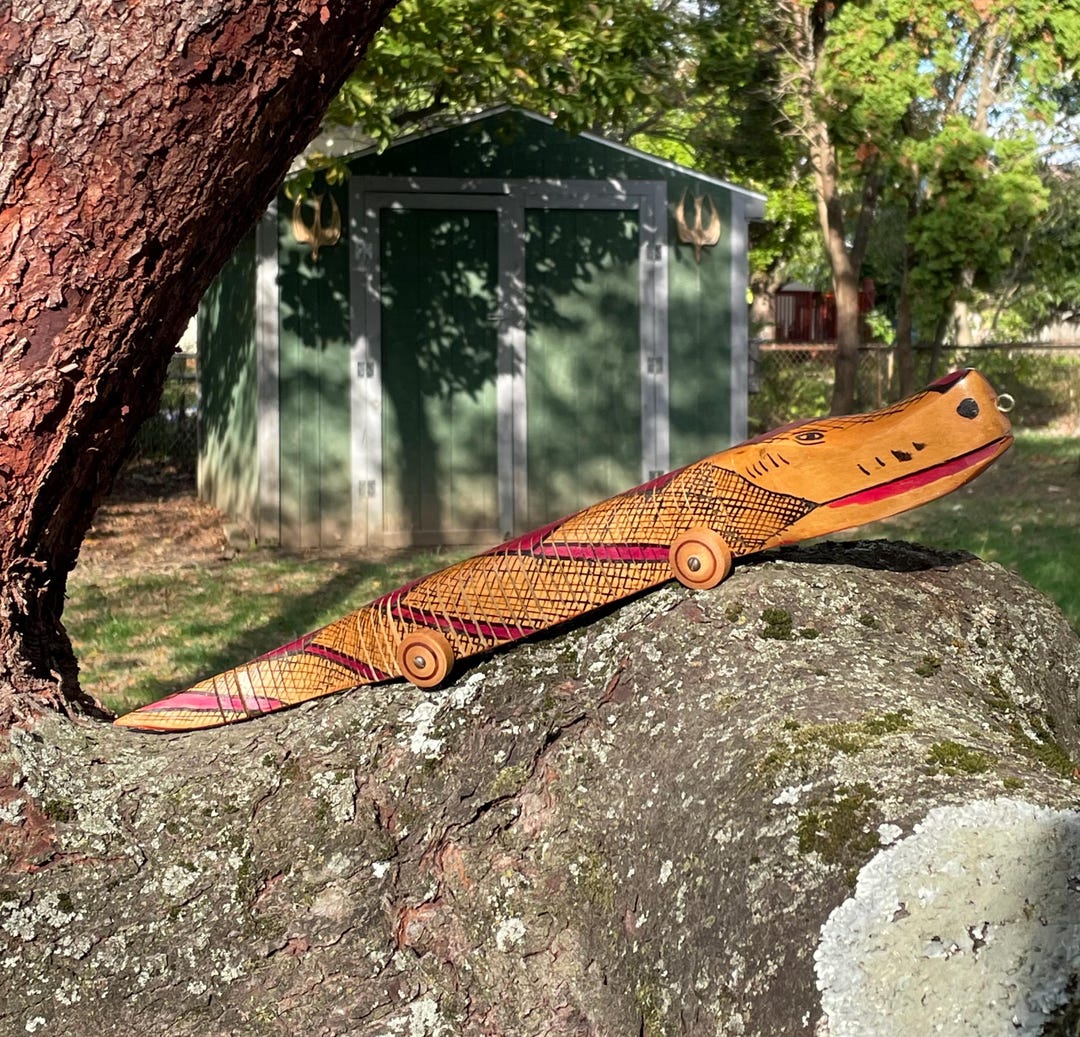 Vintage Articulated Wooden Snake Pull Toy - Etsy
