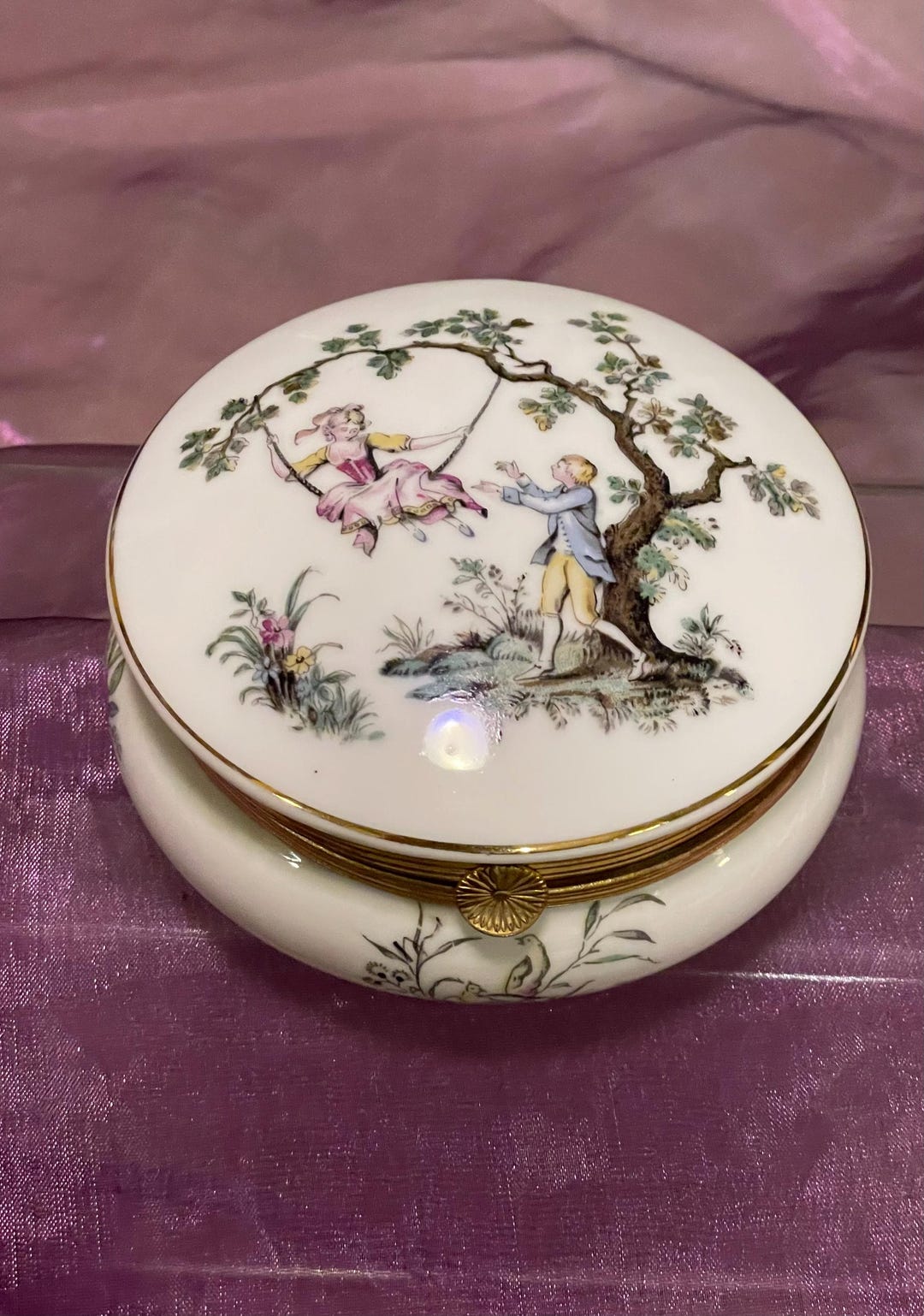 Vintage Andrea by Sadek Porcelain Dresser Trinket Box - Etsy